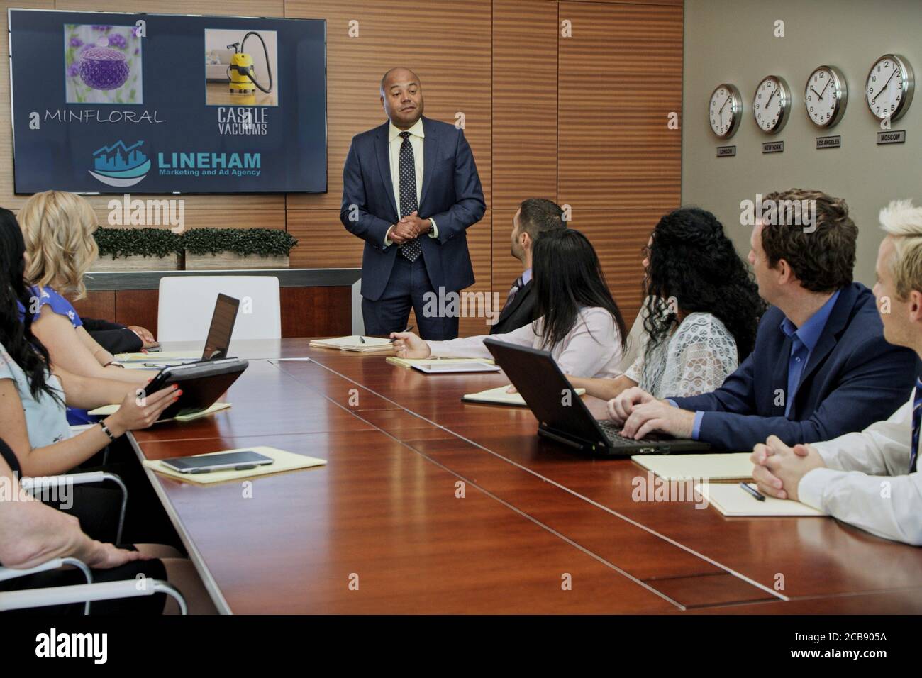ROMANCE IN THE AIR, standing: Lonzo Liggins, 2020. © Hallmark ...