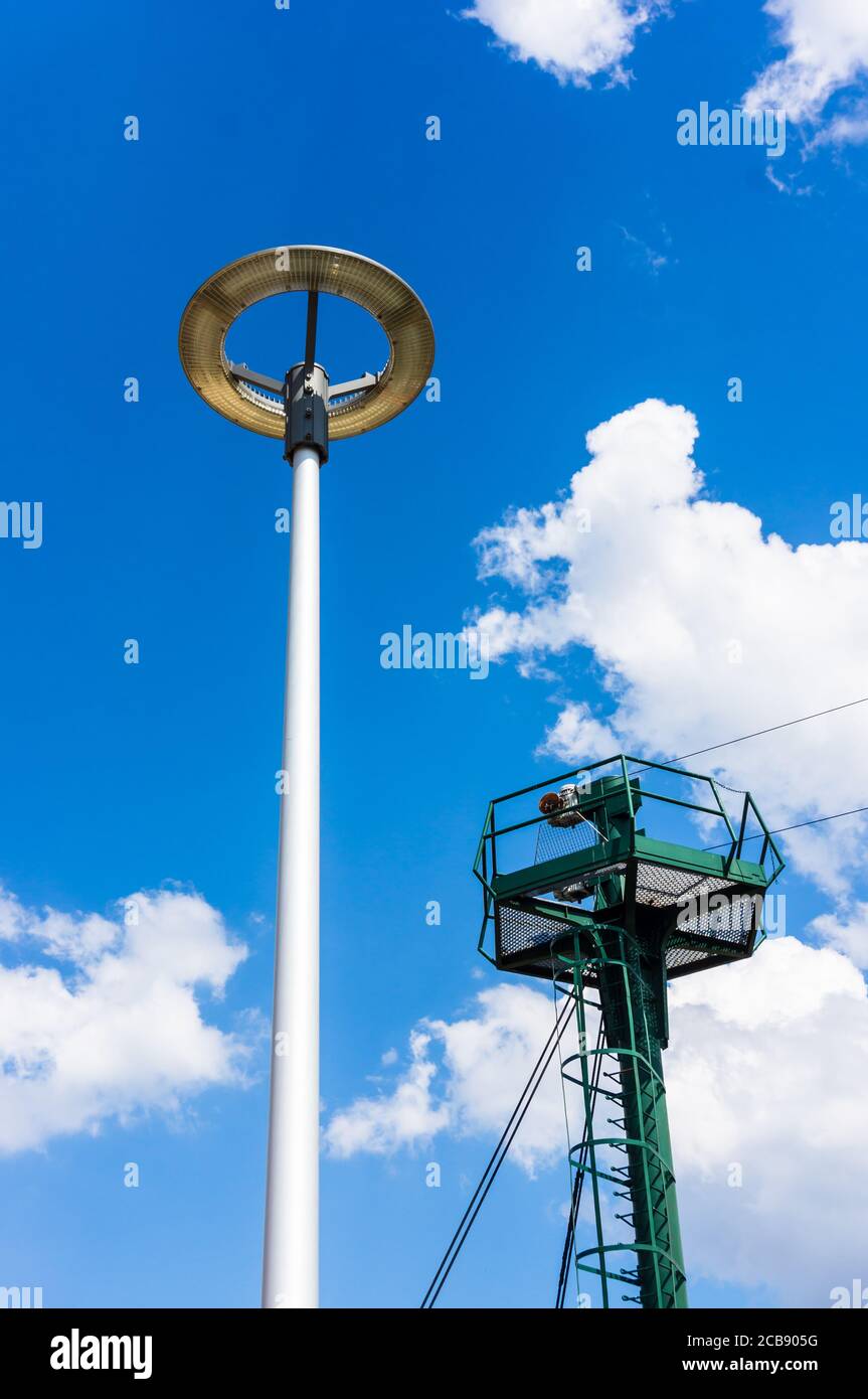 High modern street lamp Stock Photo - Alamy