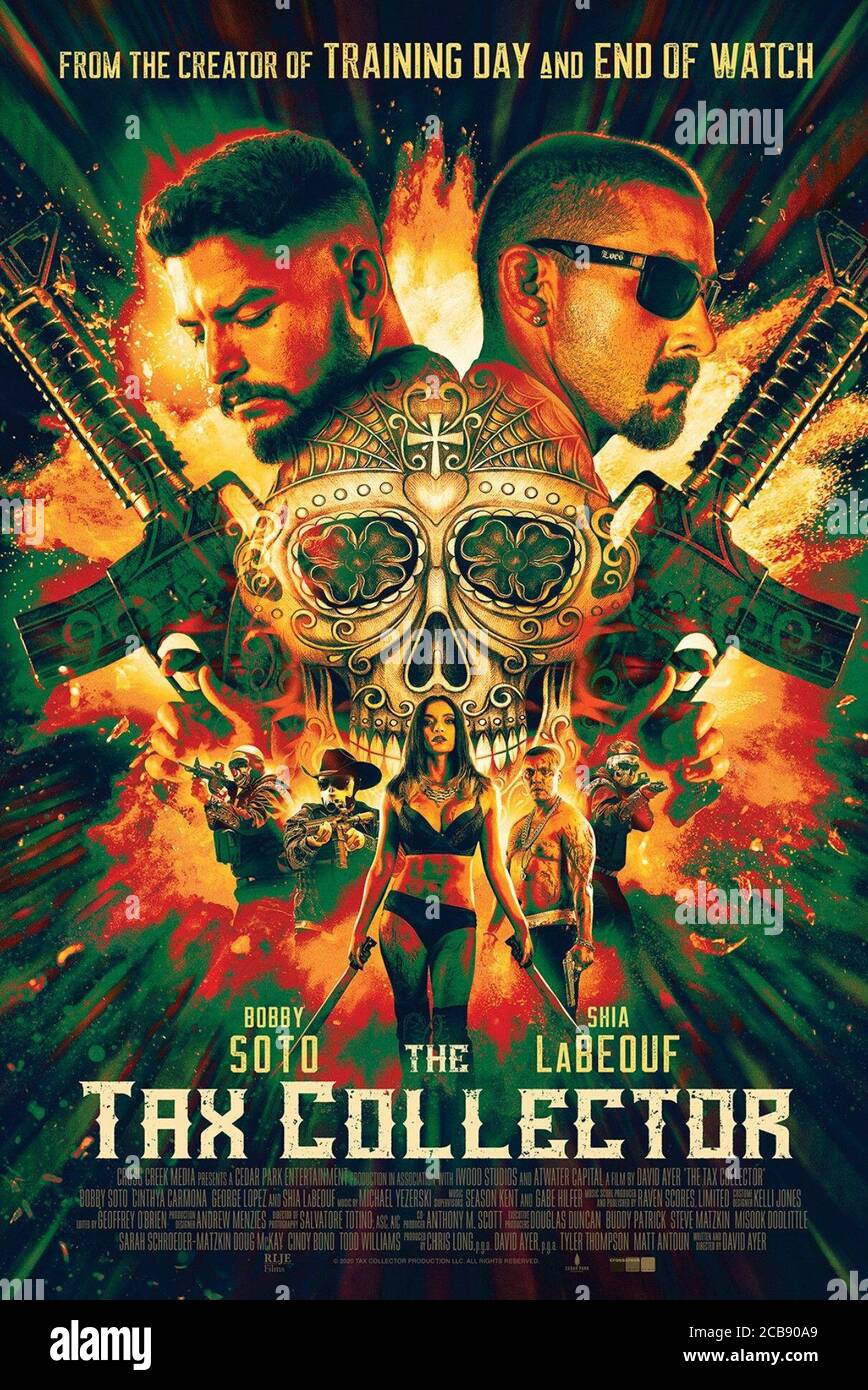 THE TAX COLLECTOR, US poster, top from left: Bobby Soto, Shia LaBeouf ...