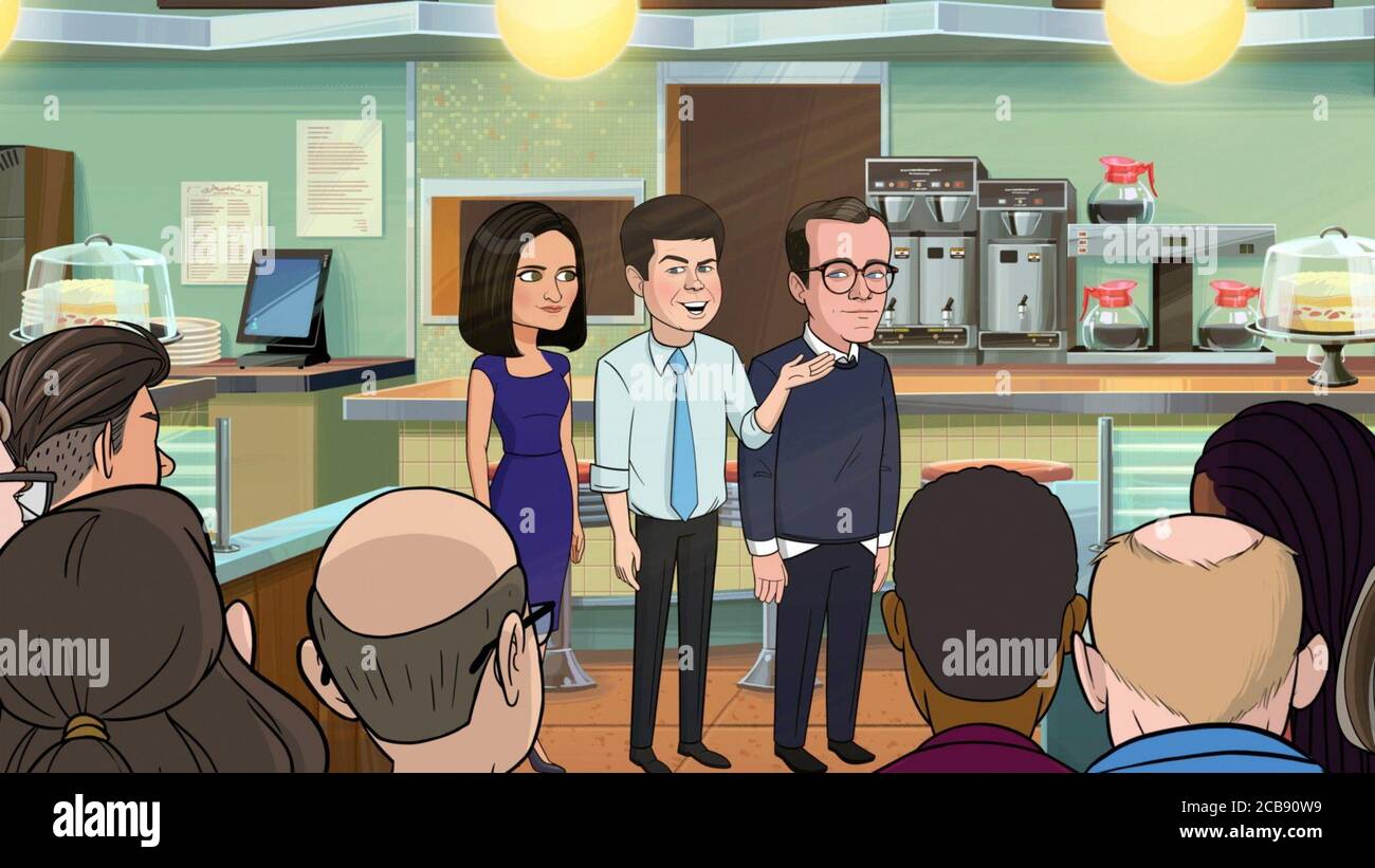 OUR CARTOON PRESIDENT, from left: Lis Smith (voice: Amanda Philipson ...