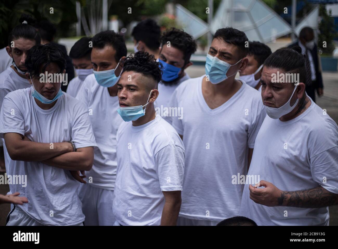 San Salvador, El Salvador. 11th Aug, 2020. Members of gangs MS-13 and ...