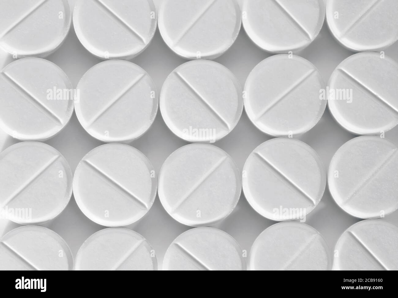 Pattern of white round medical pills on white background Stock Photo ...
