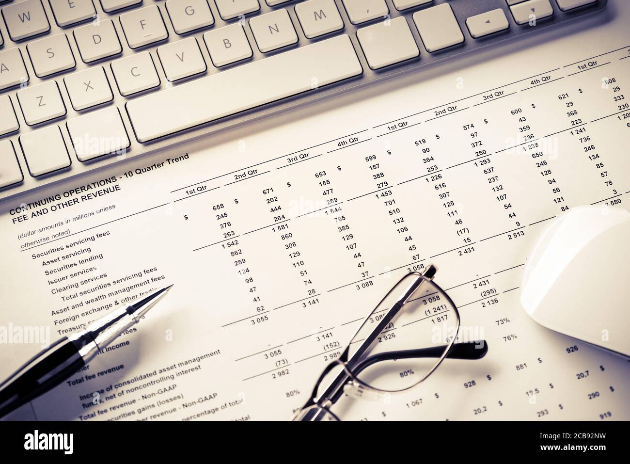 Preparing average sales report Stock Photo - Alamy