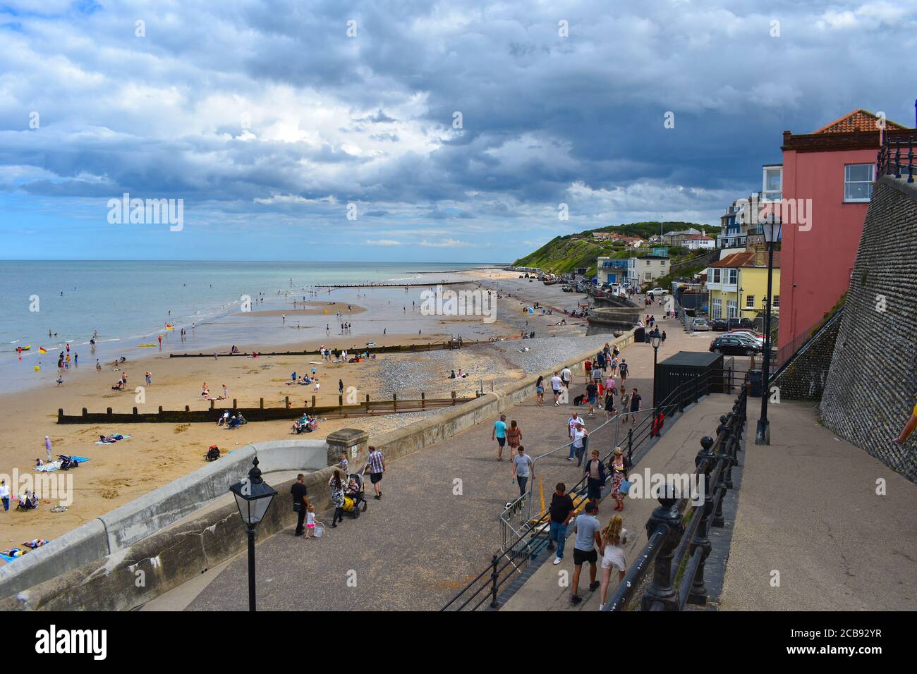 Cromer classic Norfolk seaside town situated on cliff-top overlooking ...