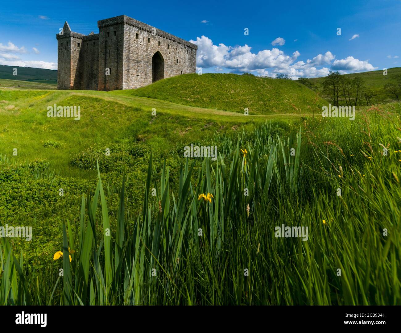 Remote Hermitage Castle in the Scottish Borders Stock Photo - Alamy