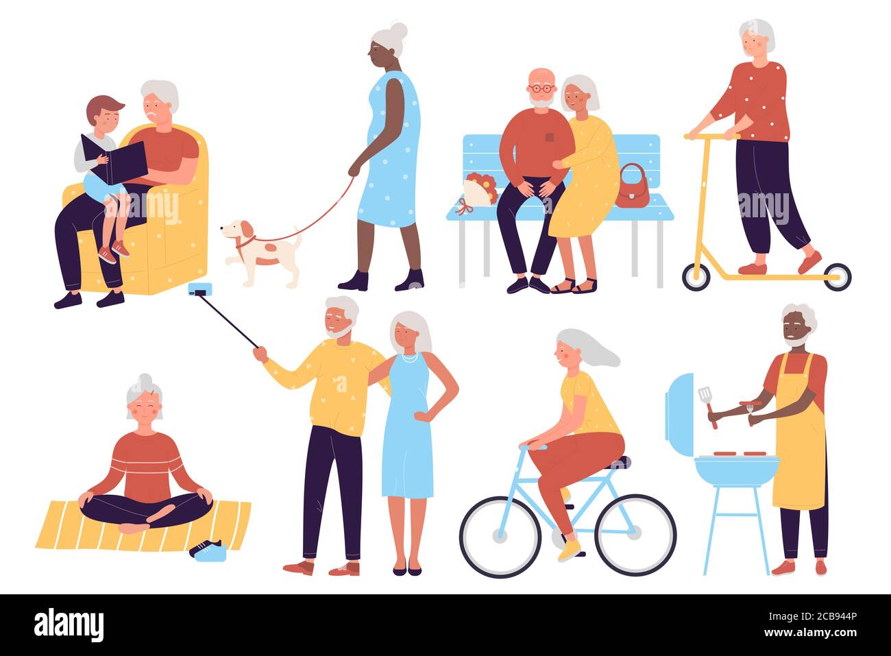 Elderly character Cut Out Stock Images & Pictures - Alamy