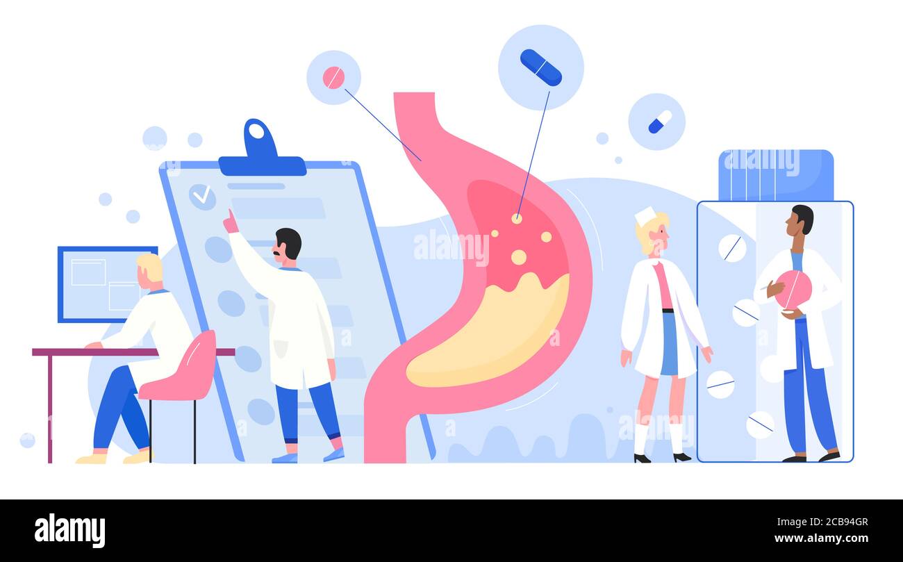 Nausea pain in stomach Stock Vector Images - Alamy