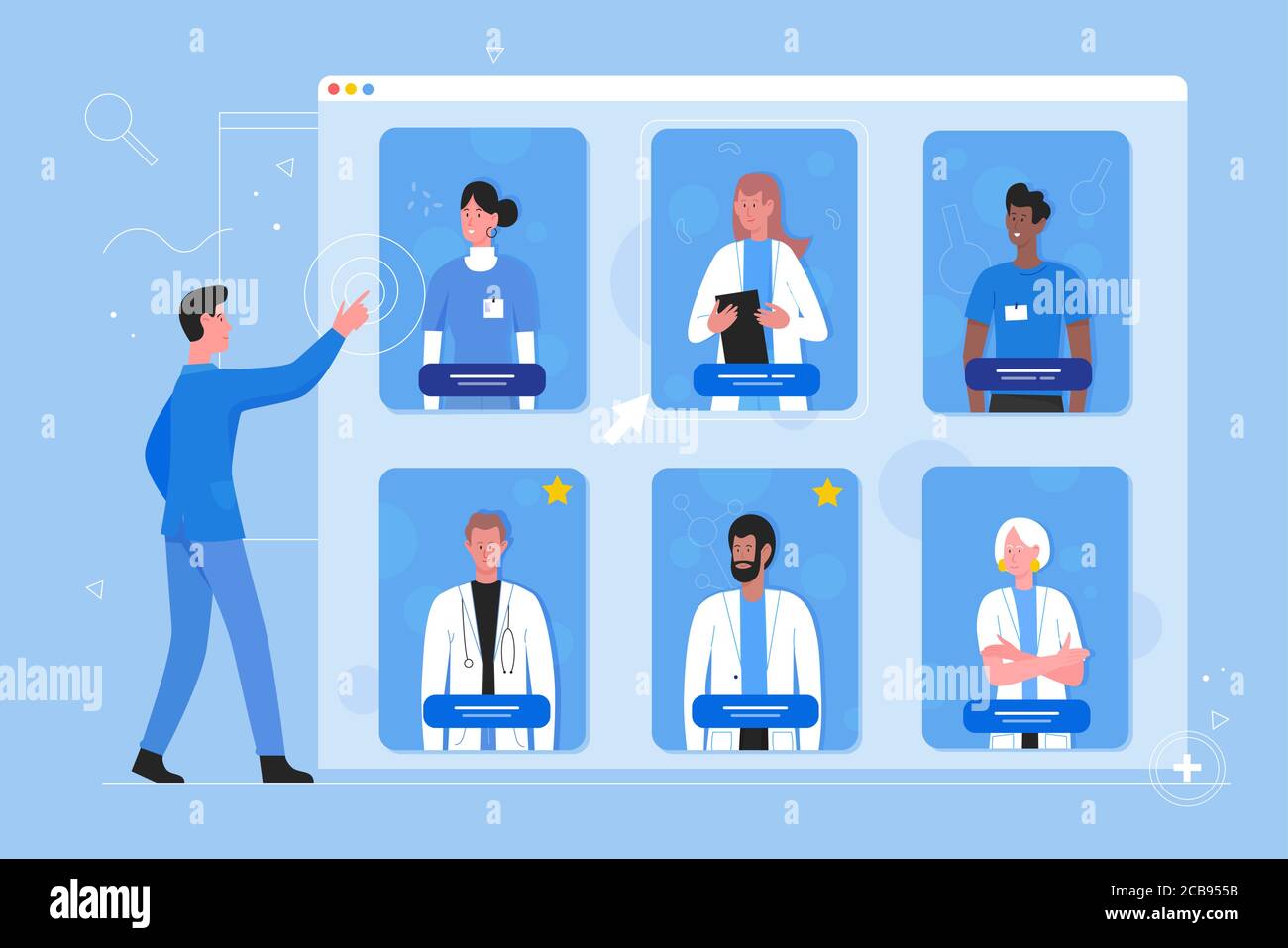 Cartoon doctor patient hi-res stock photography and images - Alamy