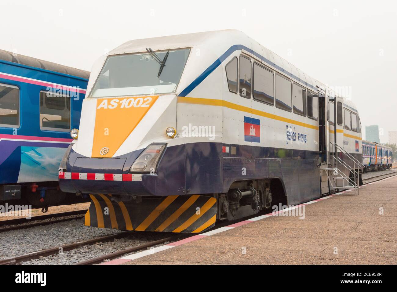 Royal Railway Airport Shuttle Train at Phnom Penh Railway station ...