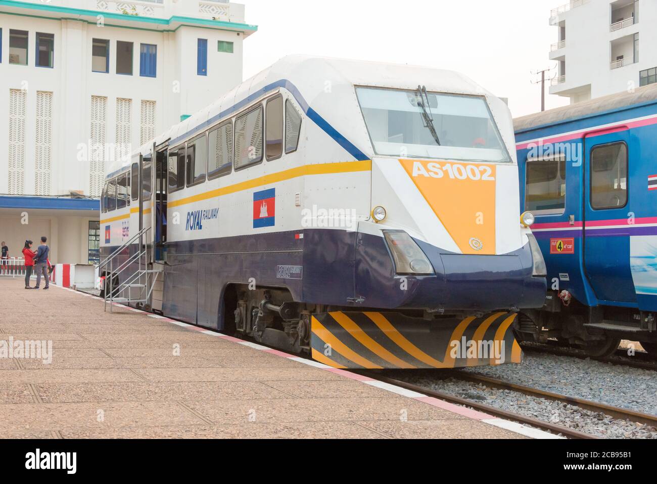 Royal Railway Airport Shuttle Train at Phnom Penh Railway station ...