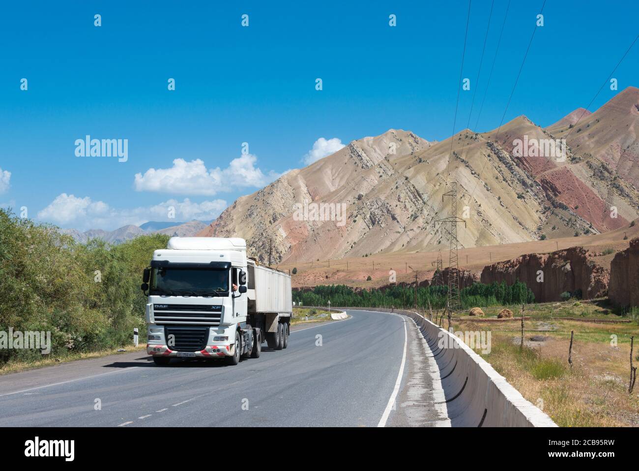 Osh, Kyrgyzstan - Pamir Highway (M41 Highway) on the Osh between Sary ...