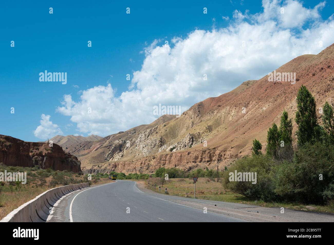 Osh, Kyrgyzstan - Pamir Highway (M41 Highway) on the Osh between Sary ...