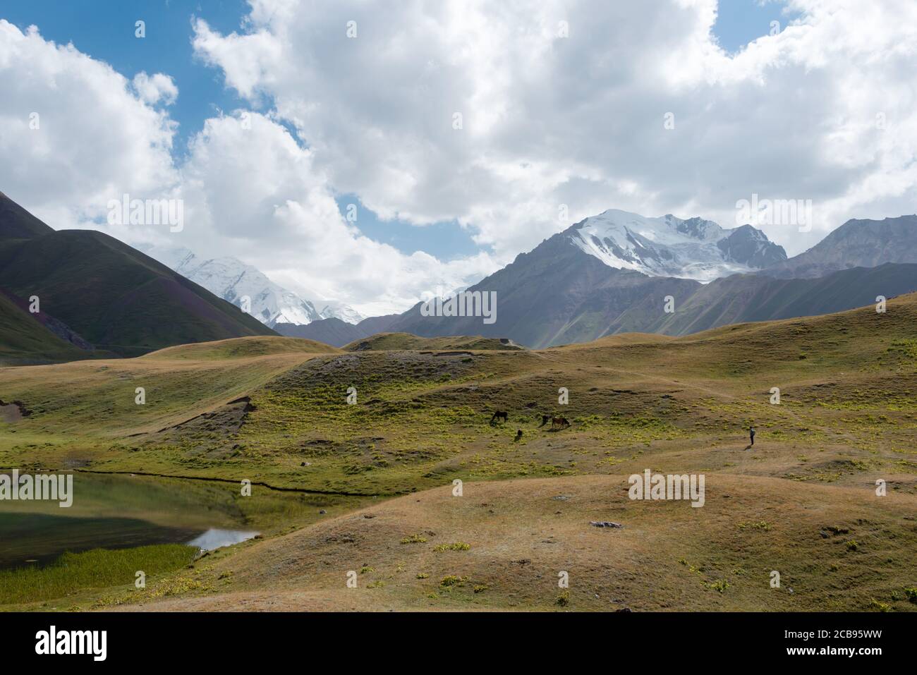 Osh, Kyrgyzstan - Alay Valley in Osh, Kyrgyzstan. Pamir mountains in ...