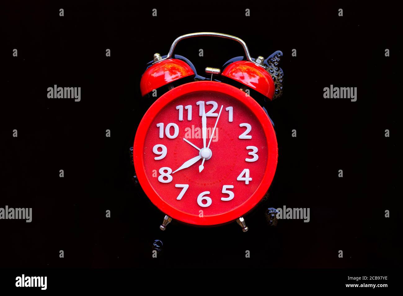 Top view red alarm clock hi-res stock photography and images - Alamy