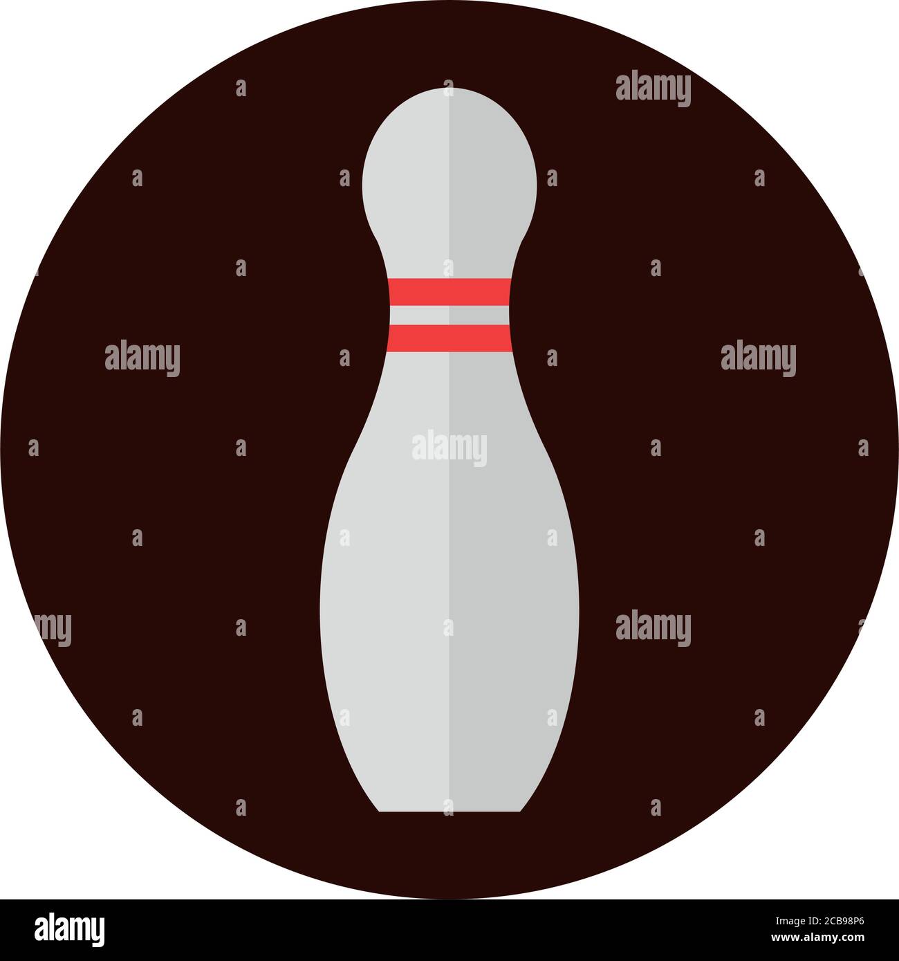 bowling white pin with stripes equipment game recreational sport block ...