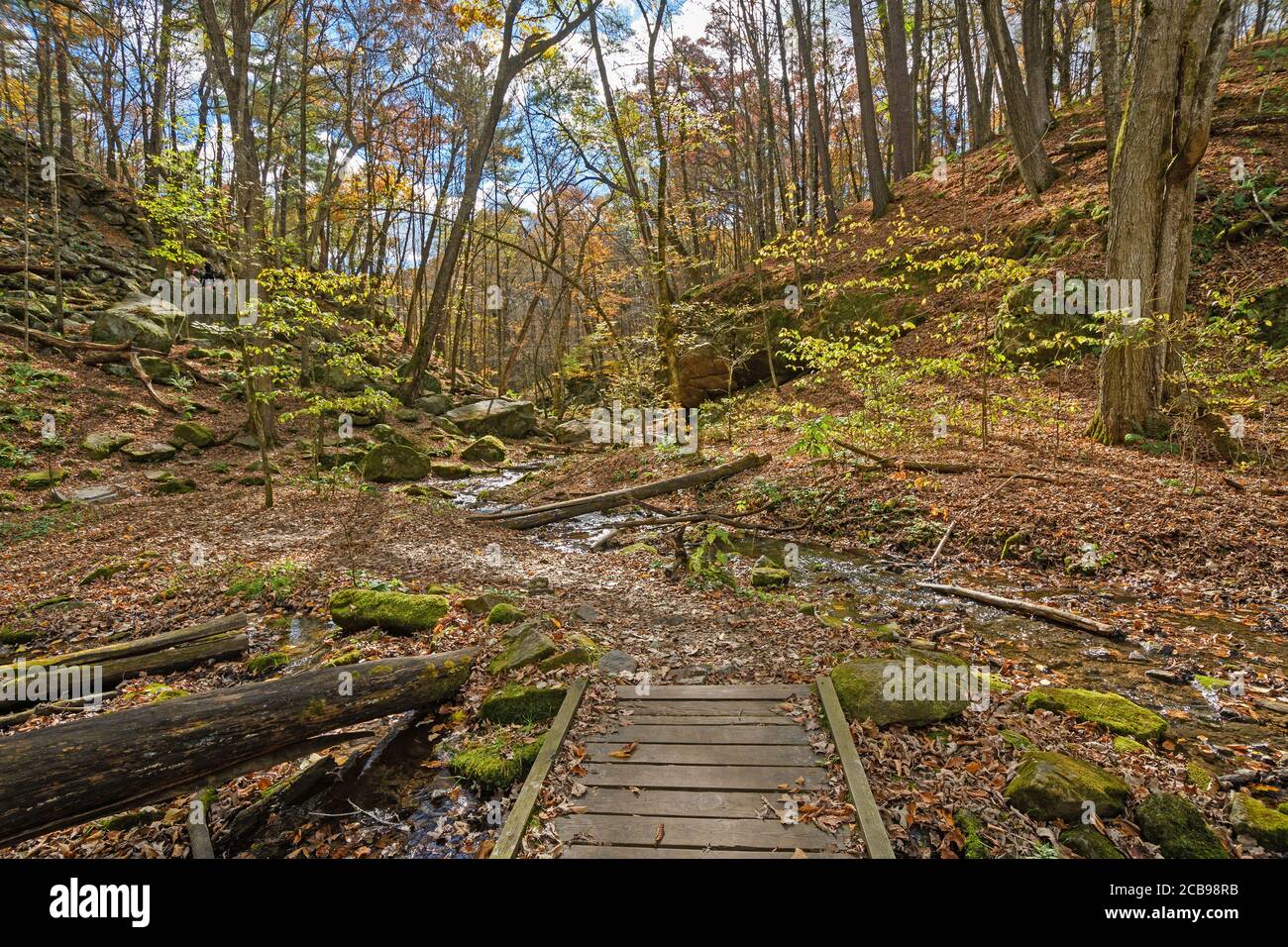 Quiet Stream Through the Fall Forest in Governor Dodge State Park in ...