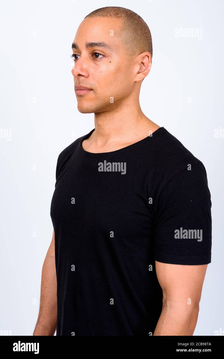 Handsome bald multi ethnic hi-res stock photography and images - Alamy
