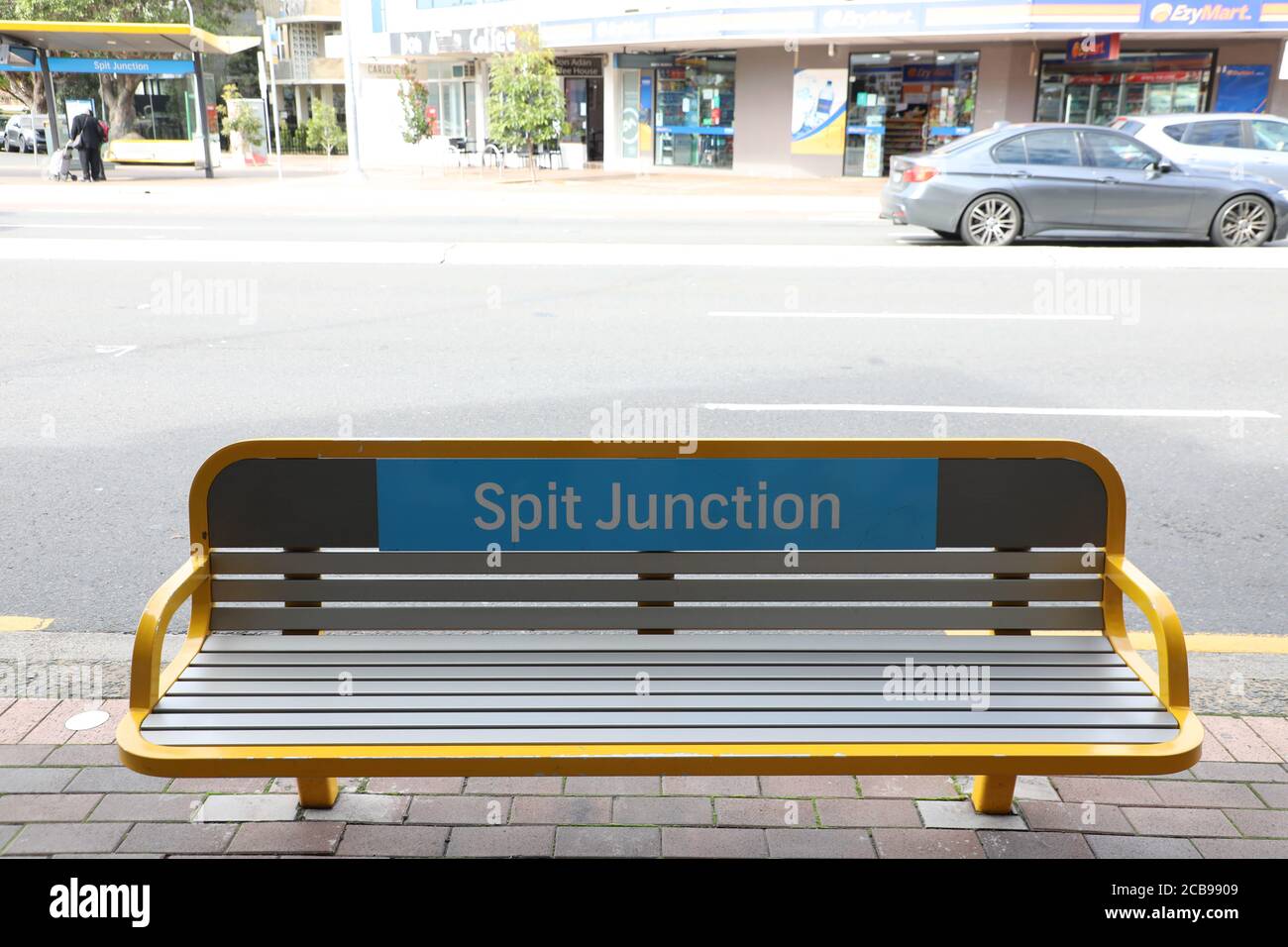 Bus stop at Spit Junction, Mosman, Sydney, NSW, Australia Stock Photo ...