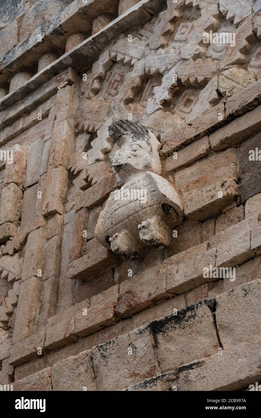 A carved stone owl on the north building of the Nunnery Quadrangle in ...