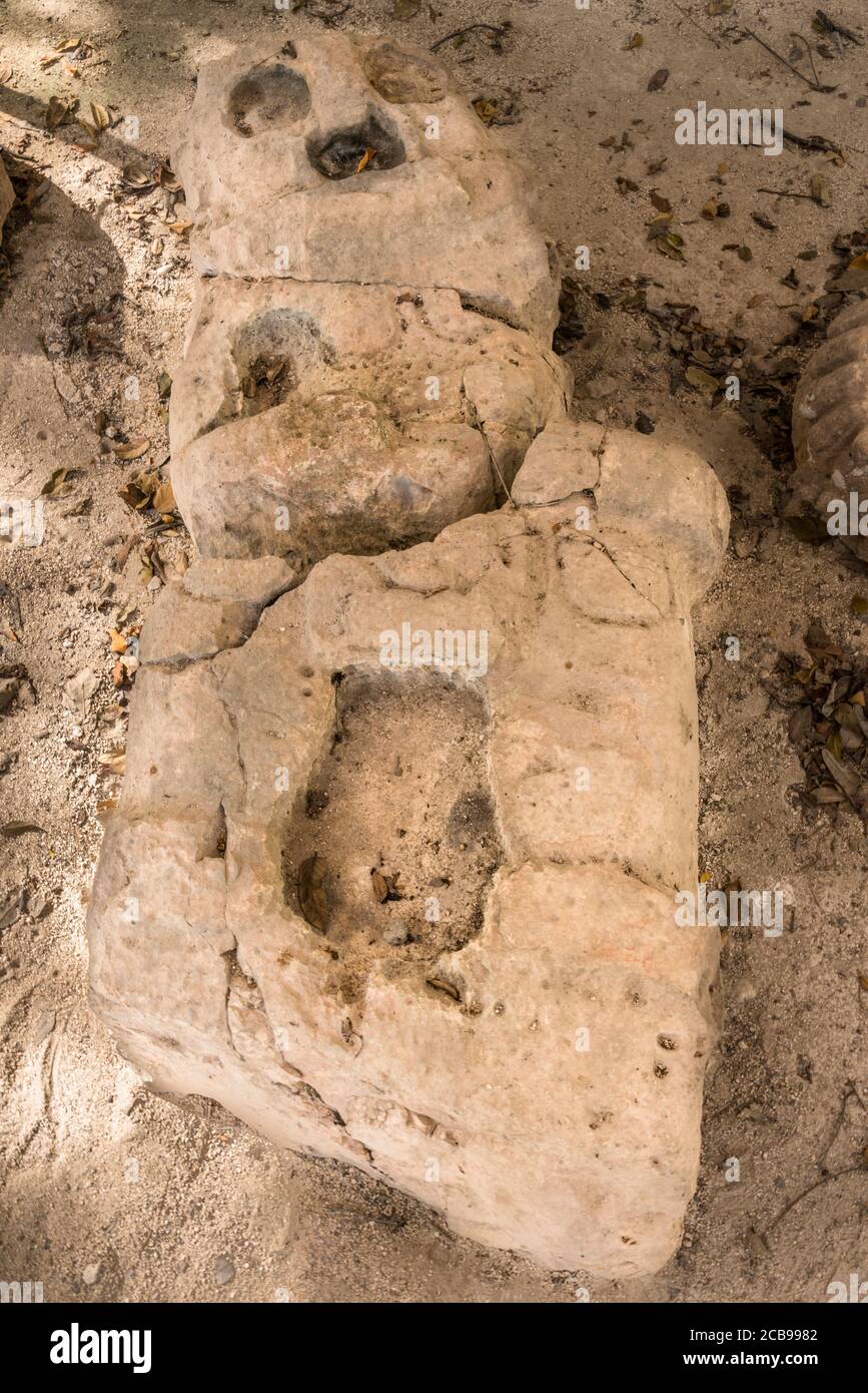 Statue of the Old Woman or the Grandmother of the Dwarf in the ruins of ...