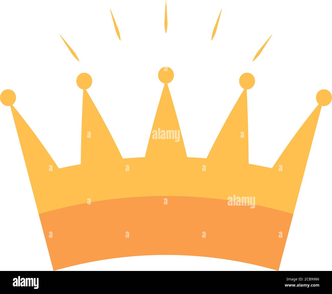 gold crown monarchy royalty flat icon design vector illustration Stock ...