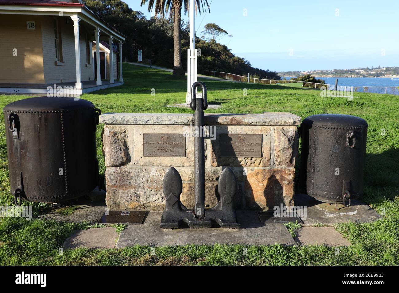 Military plaques at Chowder Bay, Mosman, Sydney, NSW, Australia Stock ...