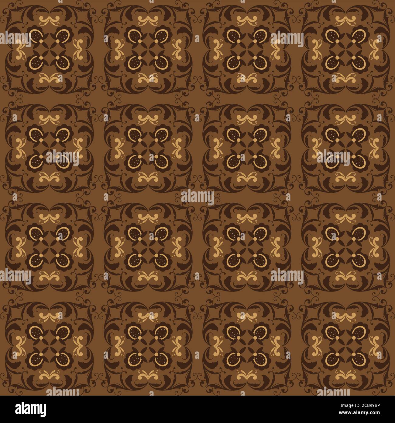 Exclusive flower pattern for Bantul batik with elegant dark brown color ...