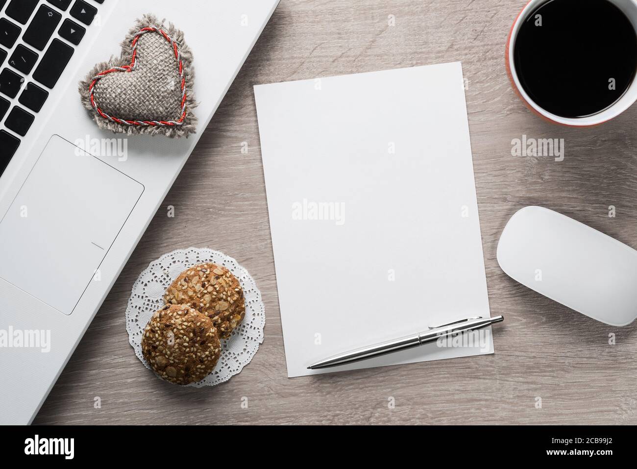 Coffee break with cookies Stock Photo - Alamy
