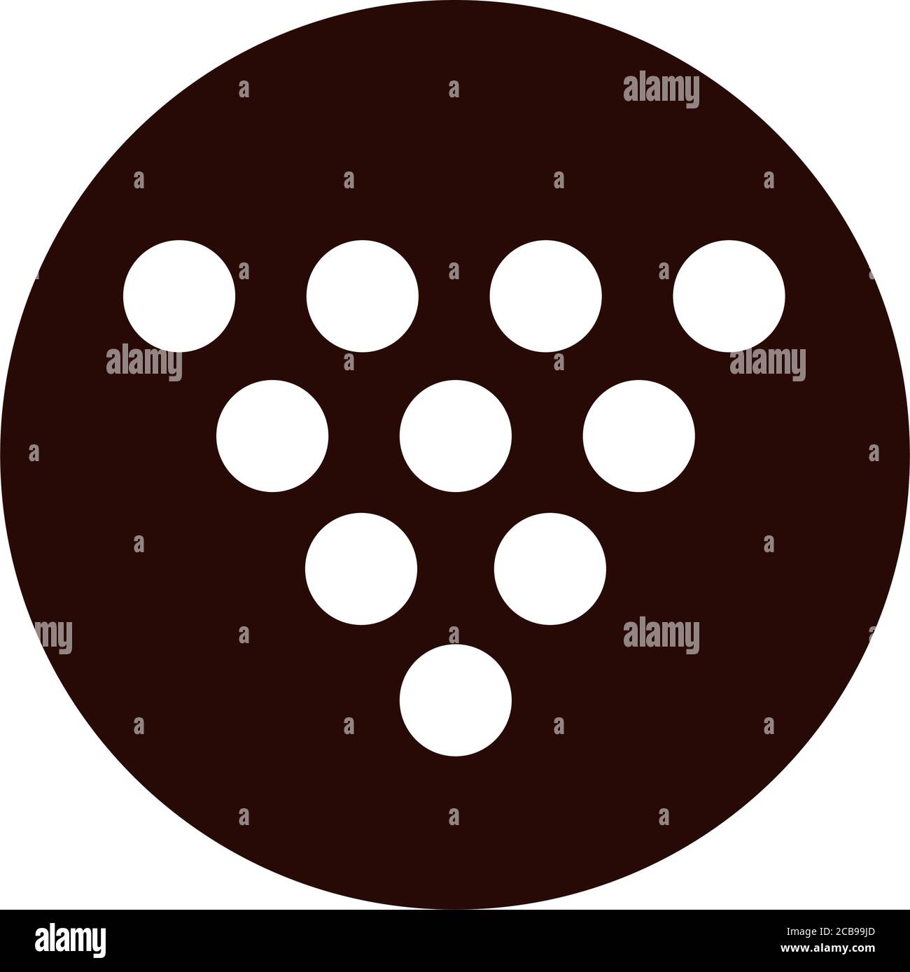 dotted triangle shape abstract block flat icon design vector ...