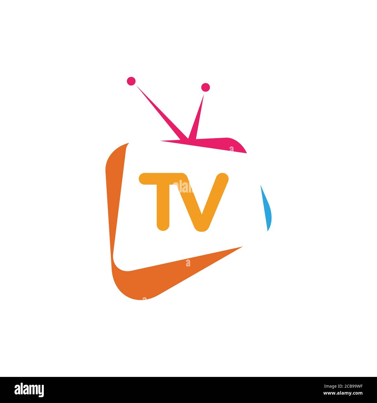 TV icon logo vector illustration design template Stock Vector Image ...