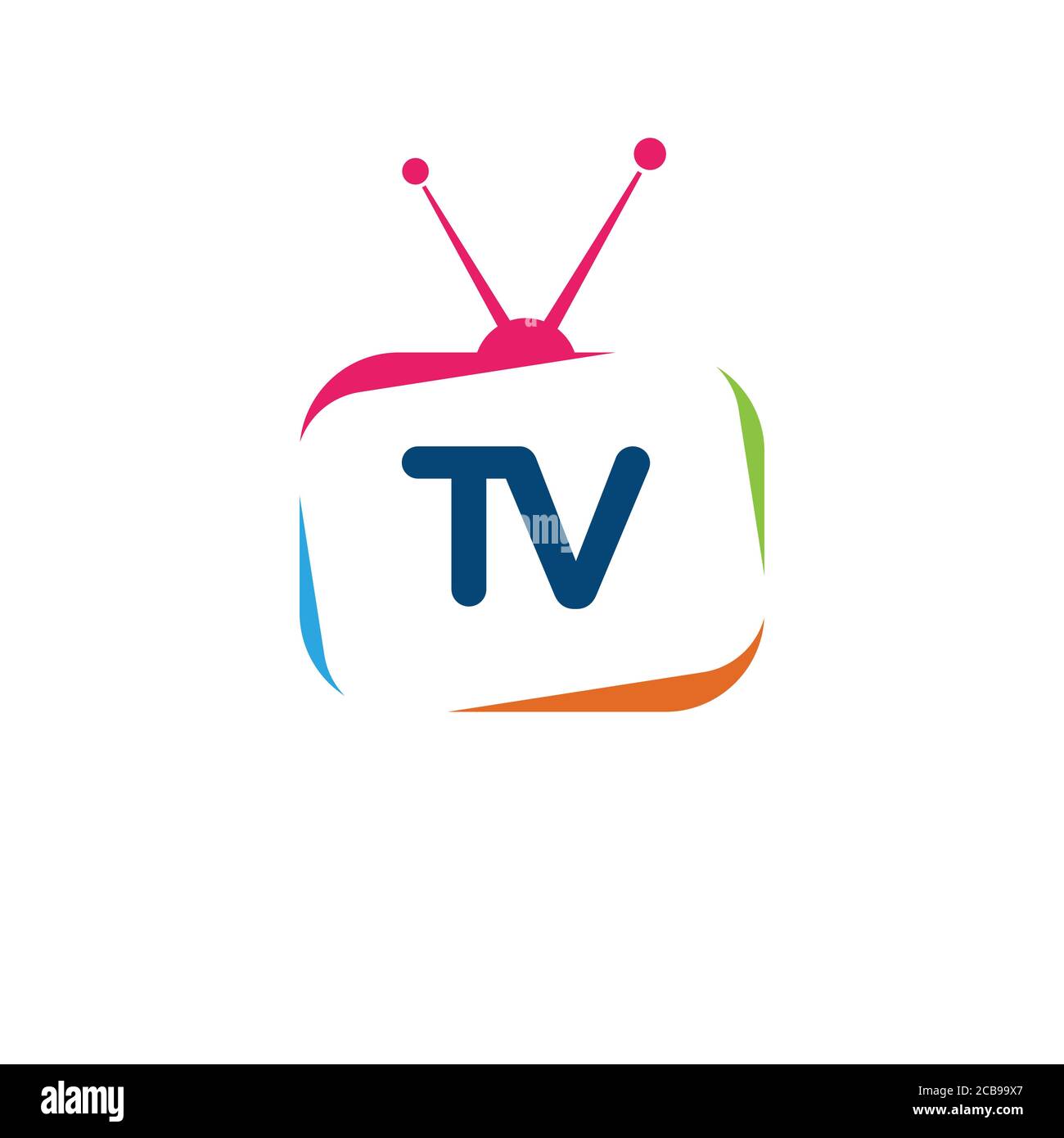 TV icon logo vector illustration design template Stock Vector Image ...