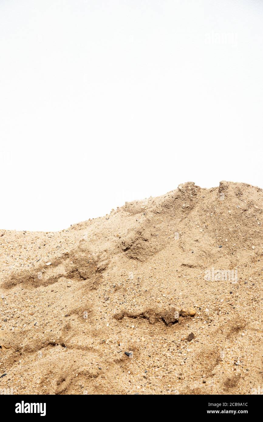 Close up sand texture with white isolate background Stock Photo - Alamy