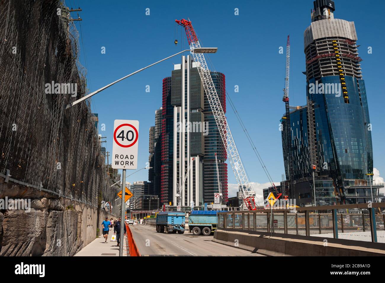 25.09.2019, Sydney, New South Wales, Australia - Construction site with ...