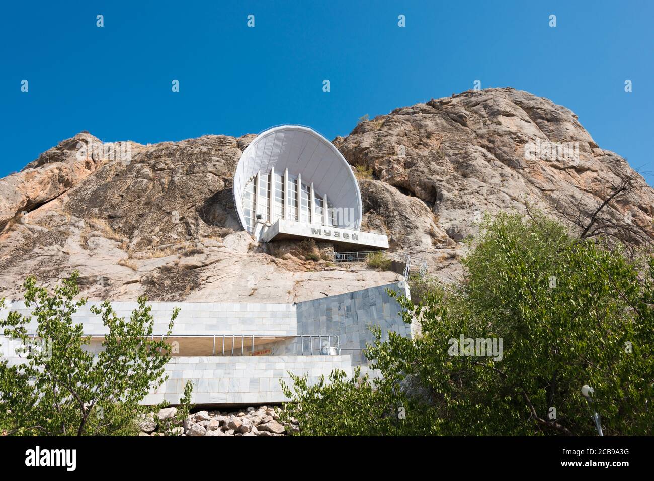 Osh, Kyrgyzstan - Sulayman Mountain in Osh, Kyrgyzstan. It is part of ...