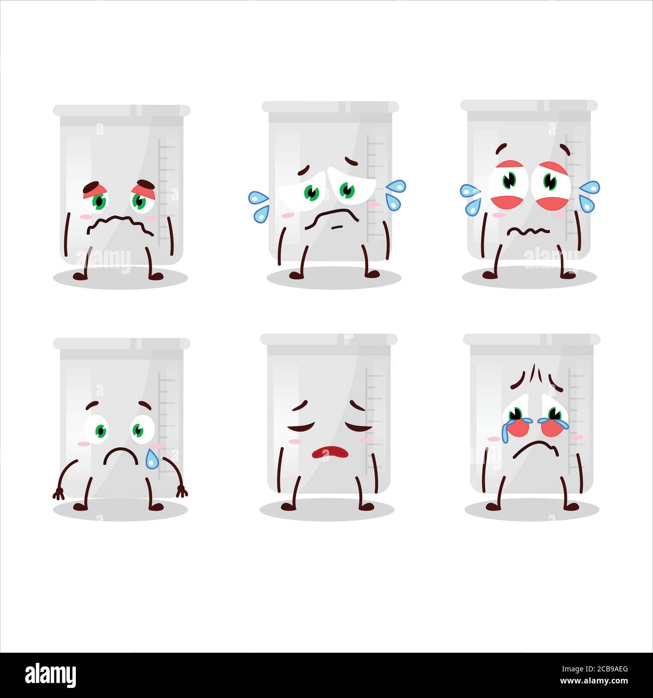 Science bottle cartoon character with sad expression Stock Vector Image ...