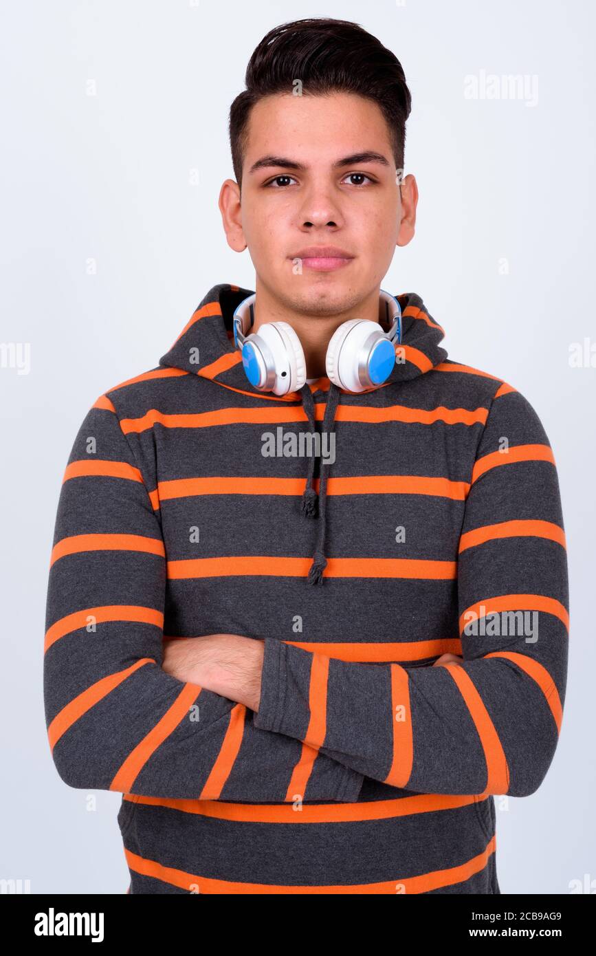 Portrait of young handsome multi ethnic man Stock Photo - Alamy