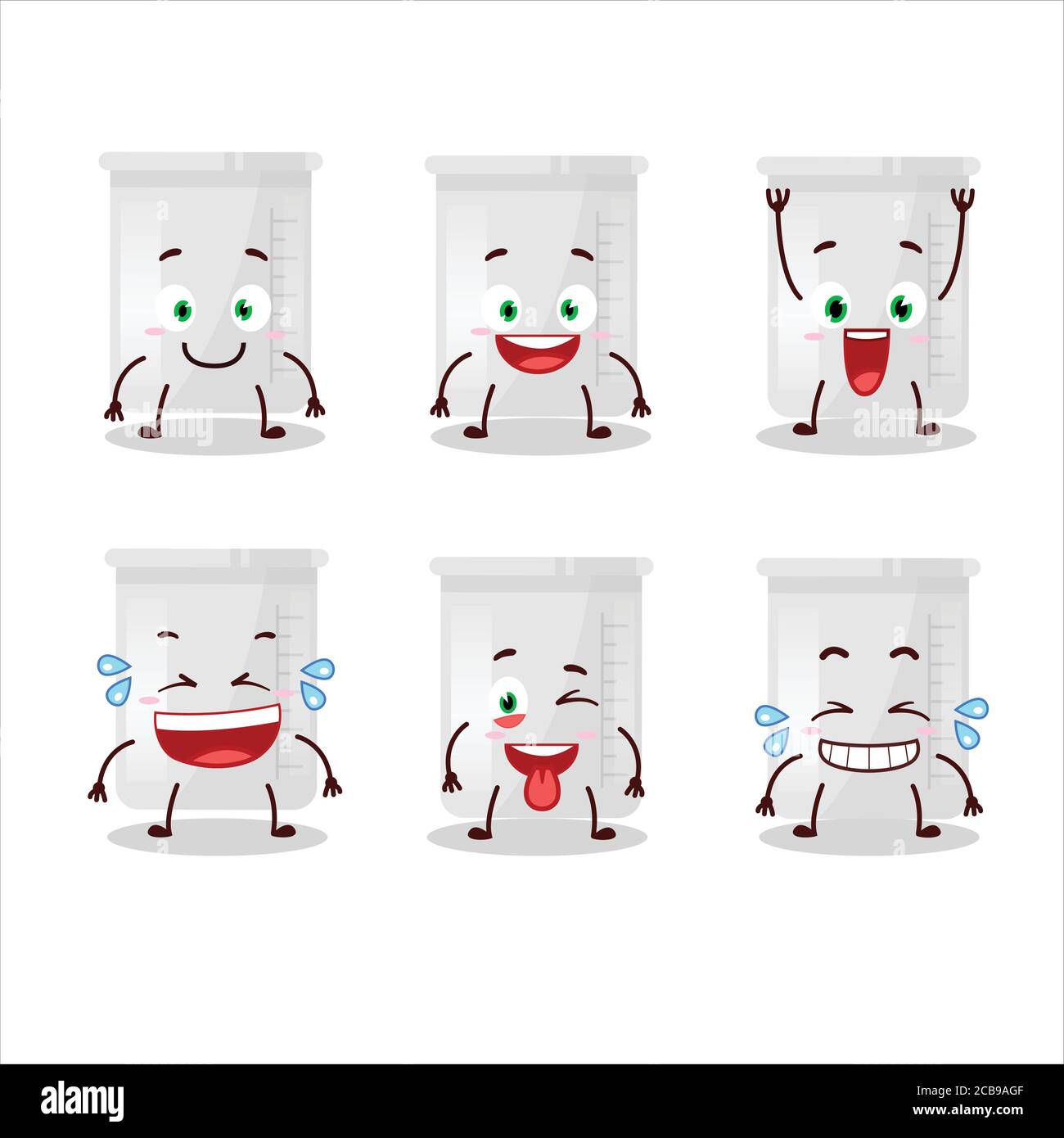 Cartoon character of science bottle with smile expression Stock Vector ...
