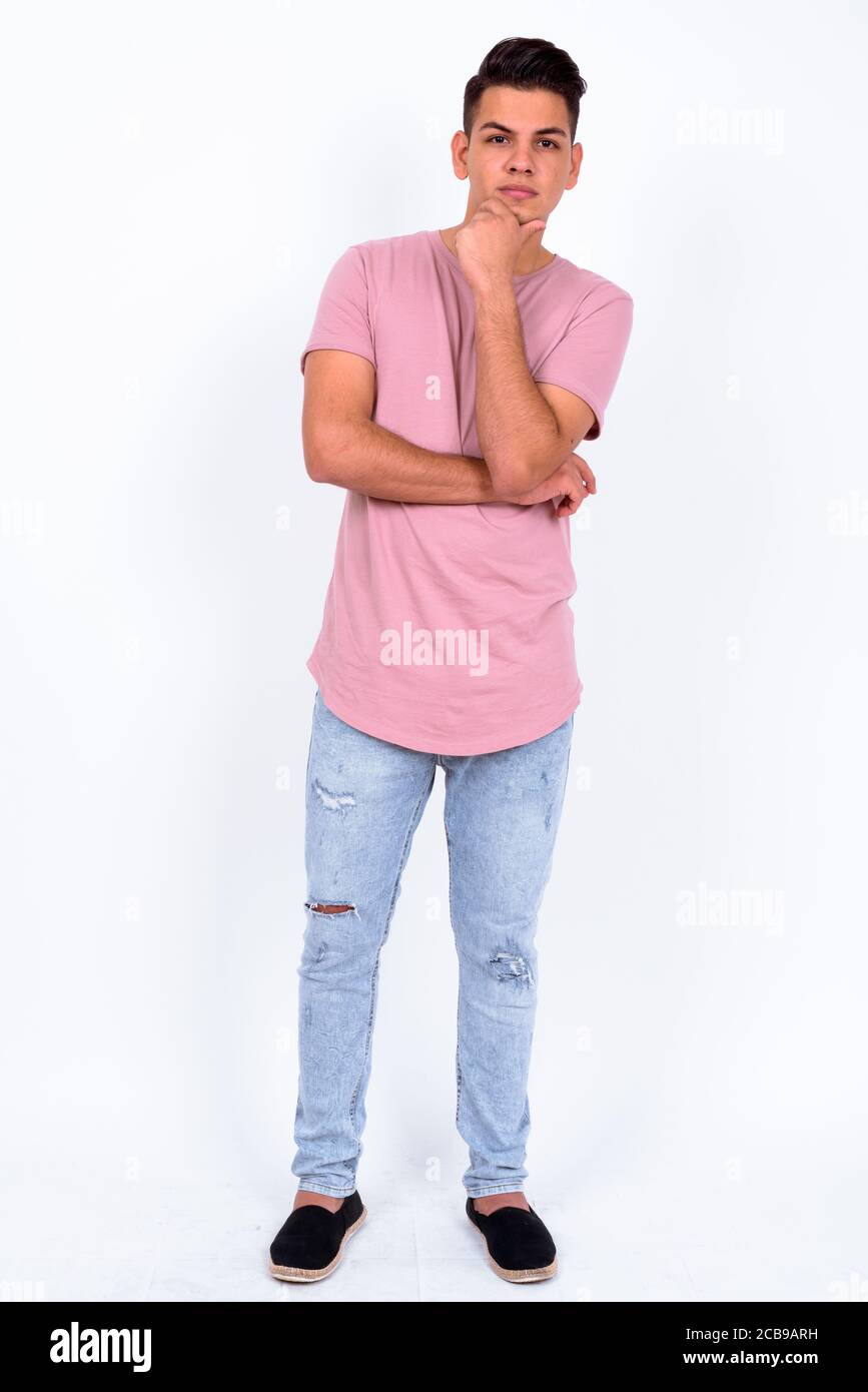 Portrait of young handsome multi ethnic man Stock Photo - Alamy