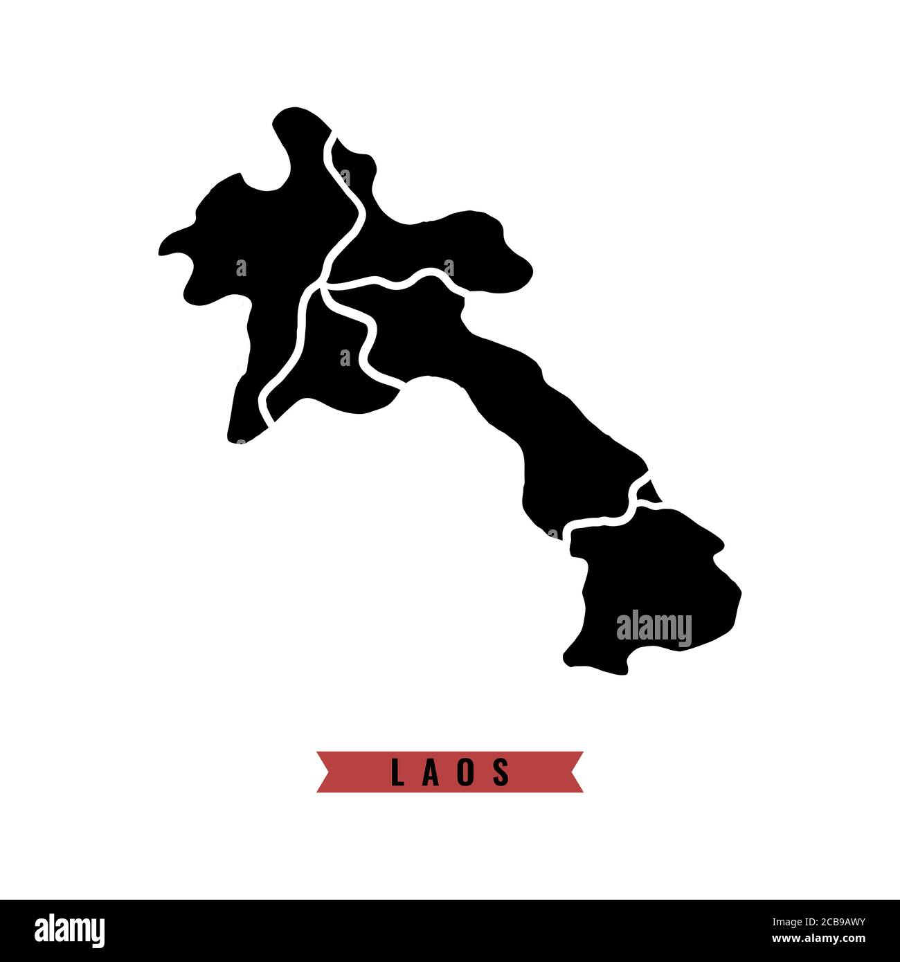 Laos map vector design template illustration Stock Vector Image & Art ...