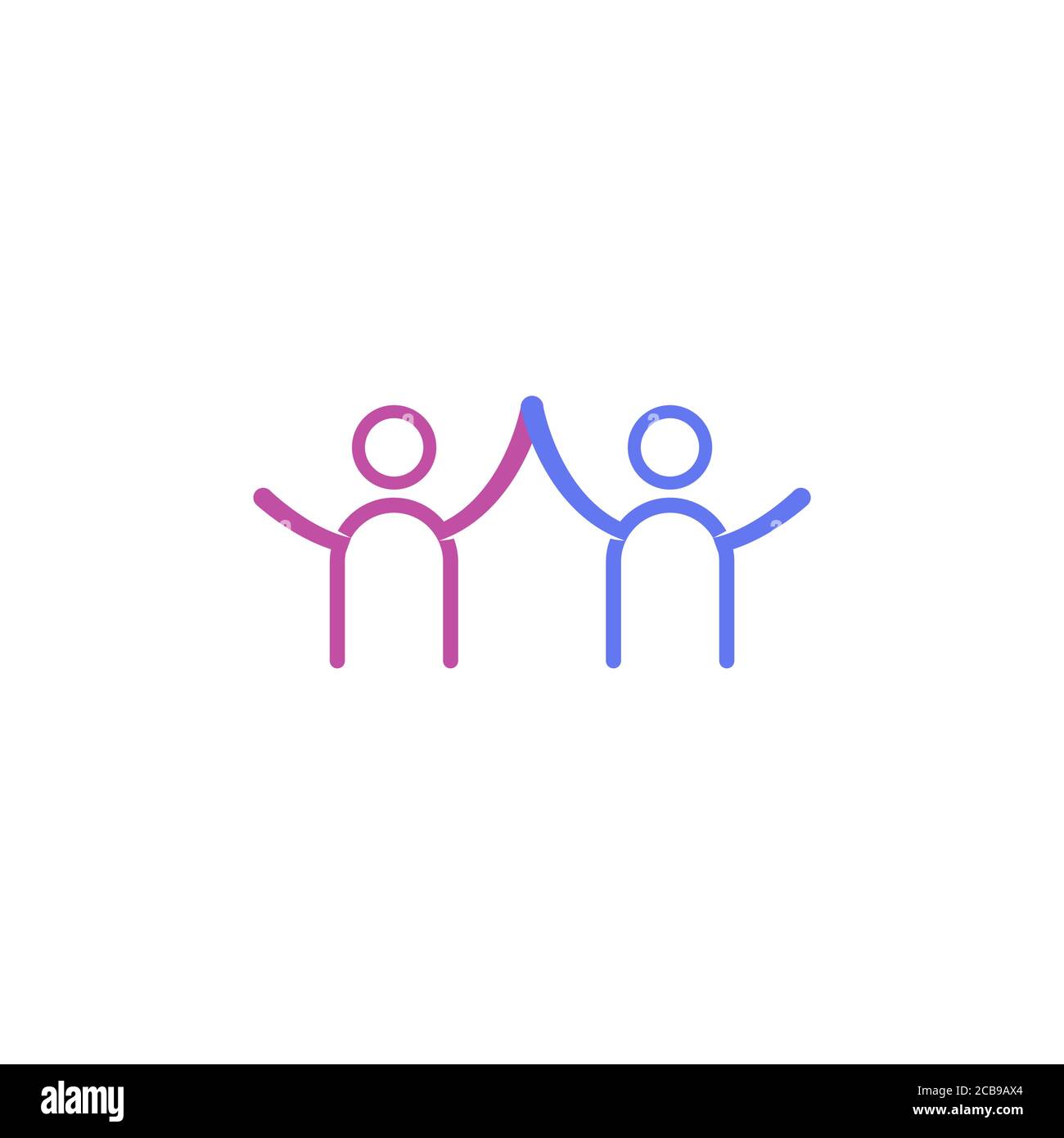 Friend vector icon logo design template illustration Stock Vector Image ...