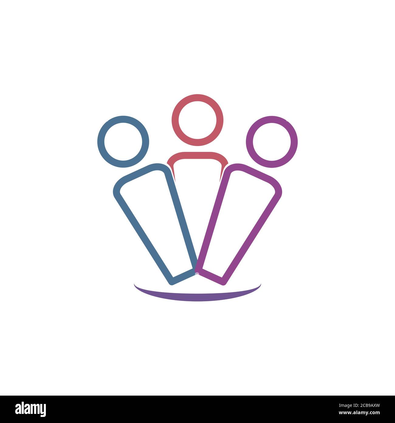 Friend vector icon logo design template illustration Stock Vector Image ...