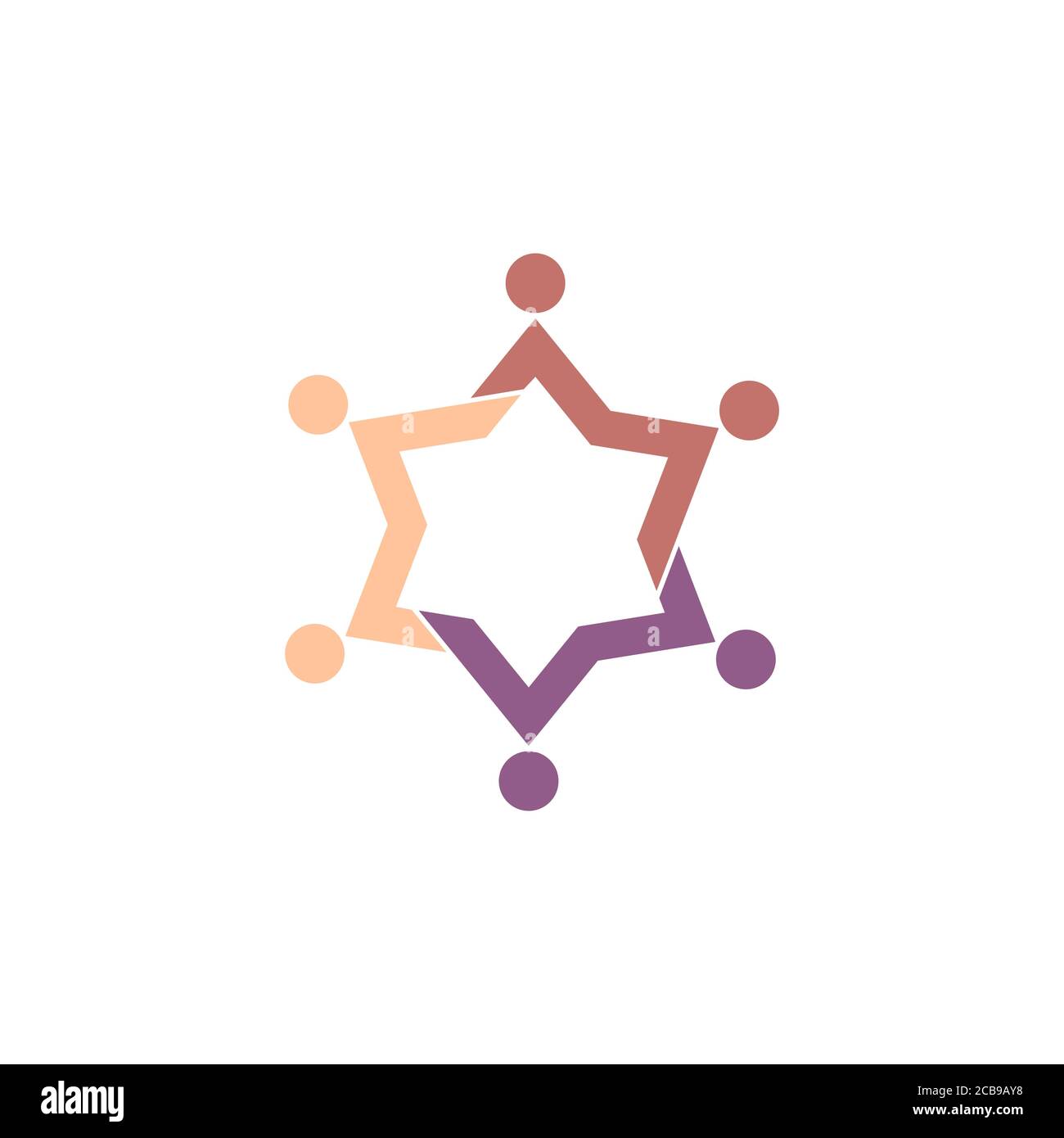 Friend vector icon logo design template illustration Stock Vector Image ...