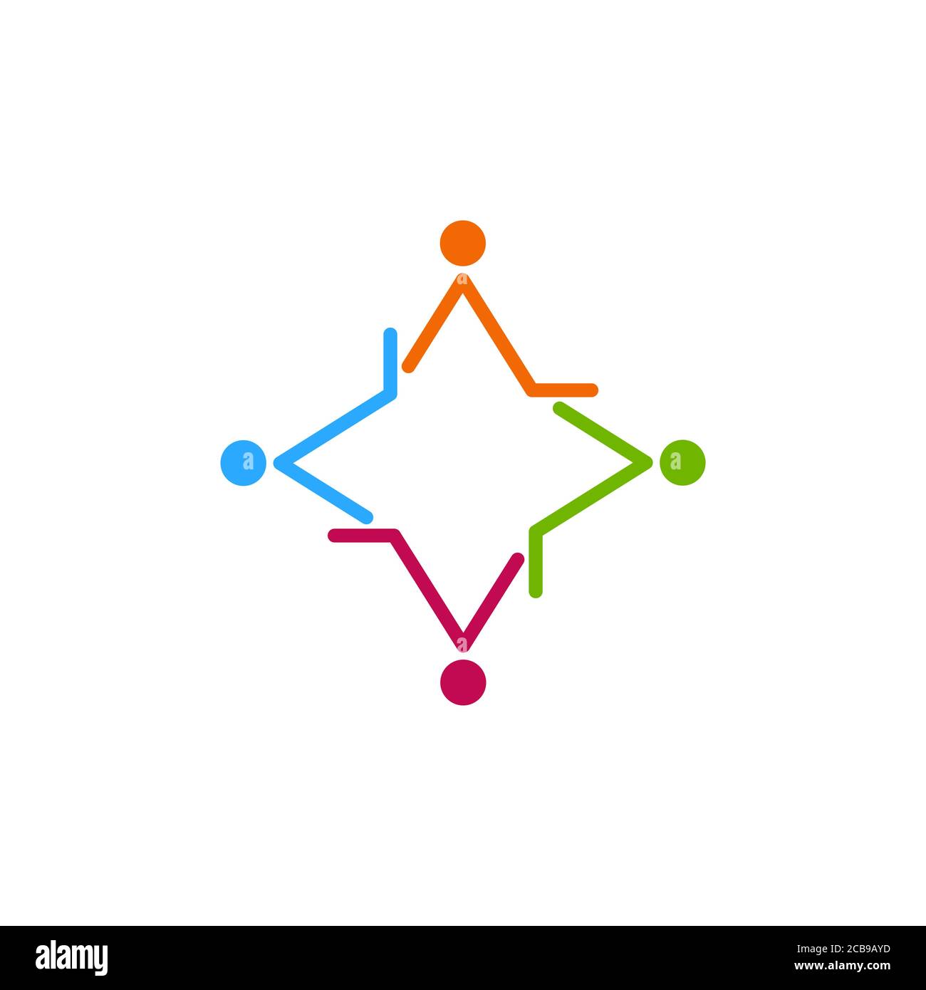 Friend vector icon logo design template illustration Stock Vector Image ...