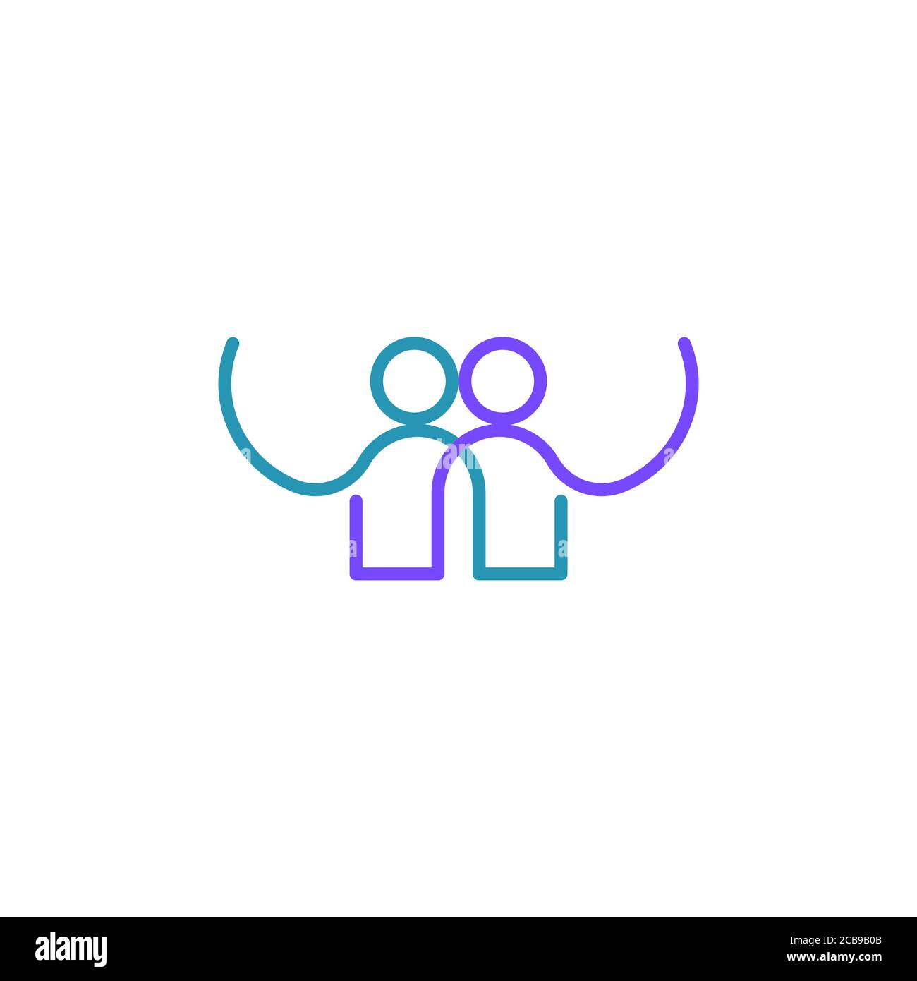 Friend vector icon logo design template illustration Stock Vector Image ...