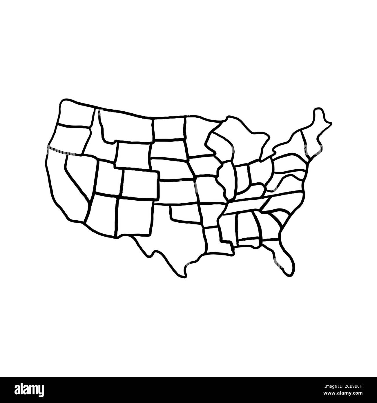 American flag vector usa map Black and White Stock Photos & Images - Alamy