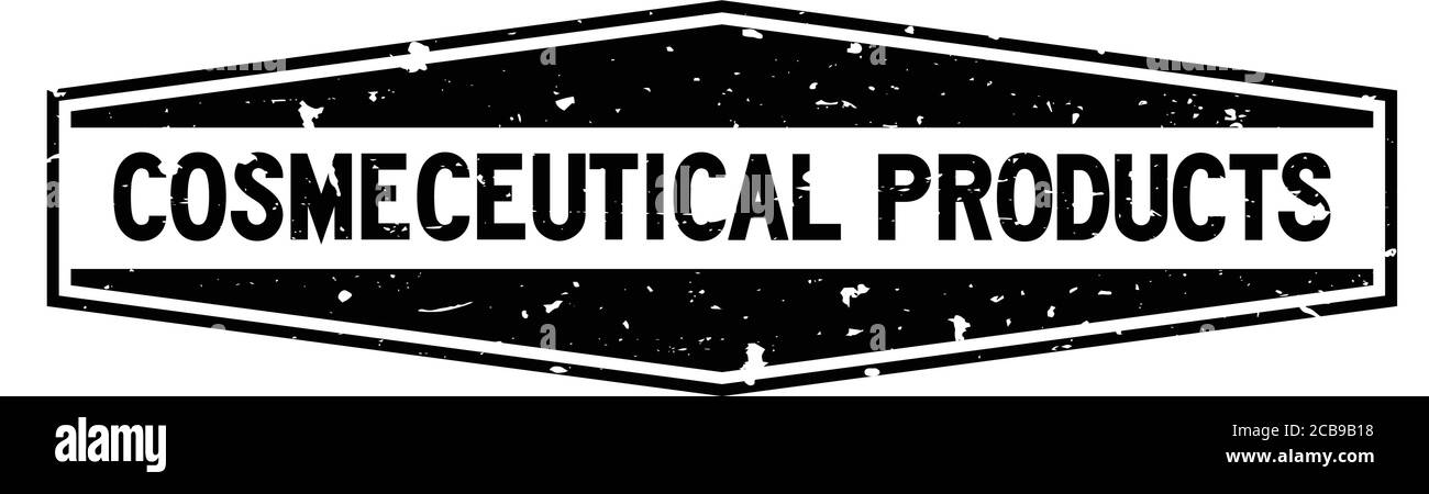 Grunge black cosmeceutical word rubber seal stamp on white background ...