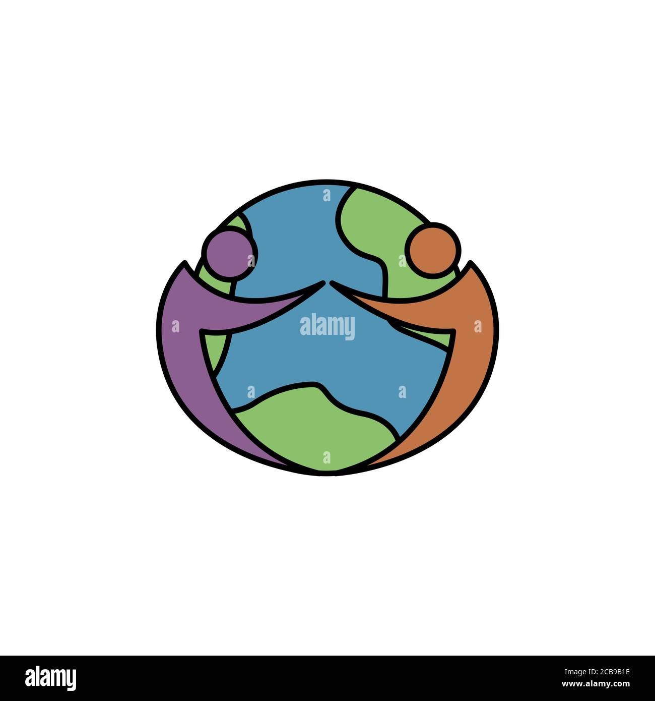 world friend vector icon logo design template illustration Stock Vector ...