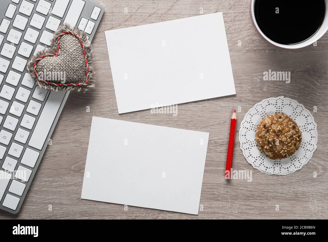 Coffee break with cookies Stock Photo - Alamy