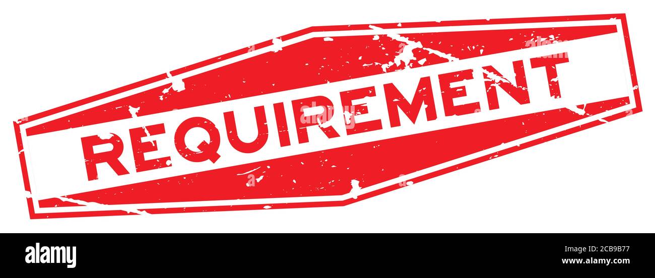 Grunge red requirement word hexagon rubber seal stamp on white background Stock Vector Image ...