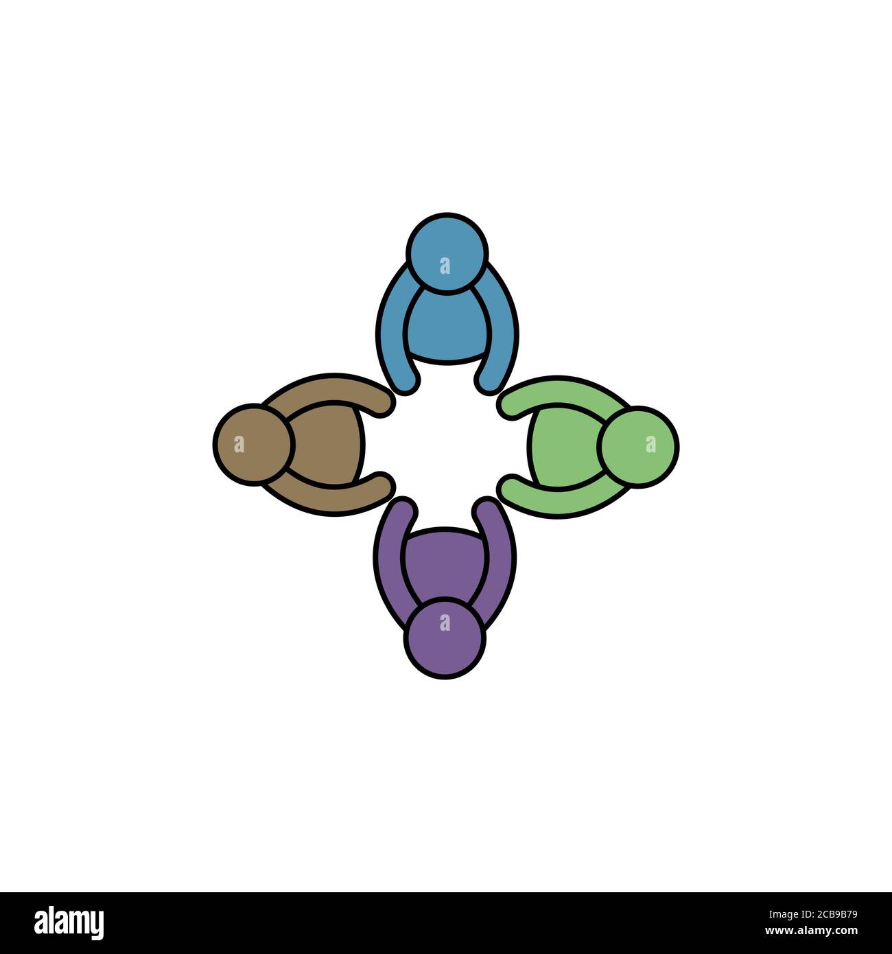 Friend vector icon logo design template illustration Stock Vector Image ...